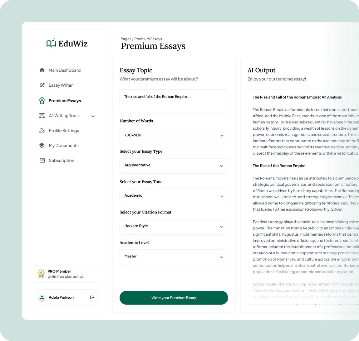 Free AI Essay Writer & Maker Generator for Students - EduWiz AI